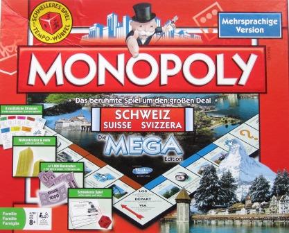 MEGA Monopoly Schweiz - Spielkritik, Rezension des Spiels
